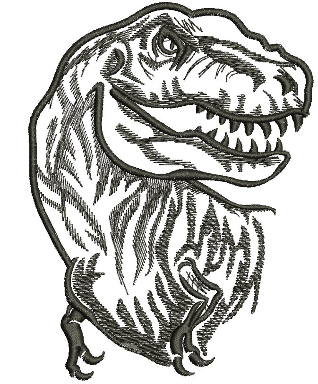 Dinosaur Tyrannosaurus Machine Embroidery Designs - Etsy