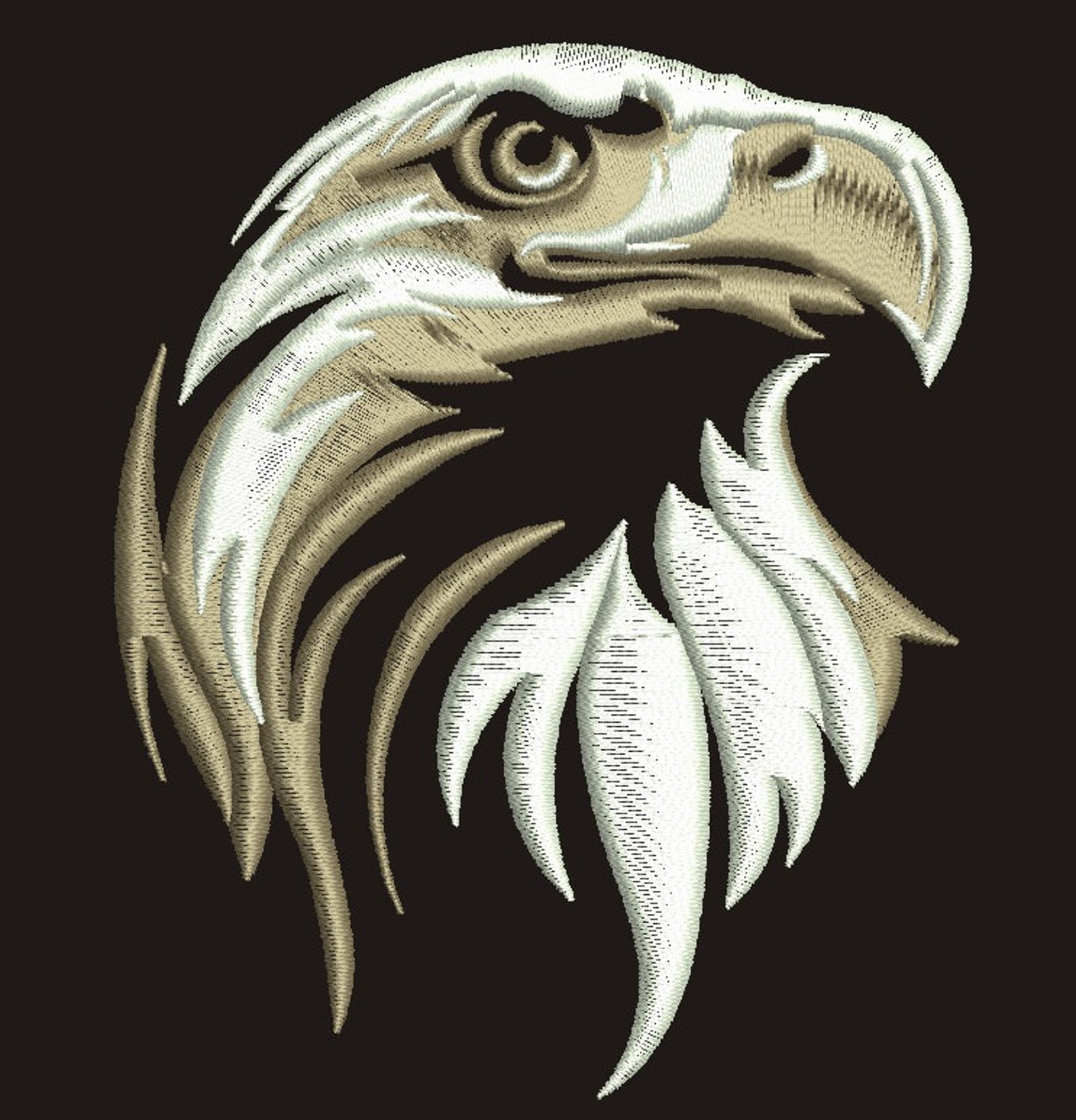 Eagle's Head Embroidery Design Tested | Etsy