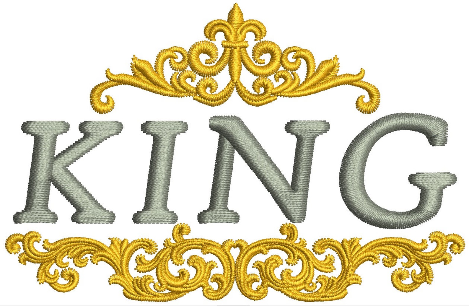 King Baroque Pattern Machine Embroidery Design Instantly - Etsy