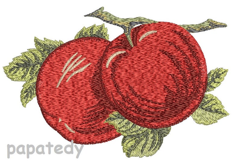 Apples Embroidery Machine Embroidery Design - Etsy