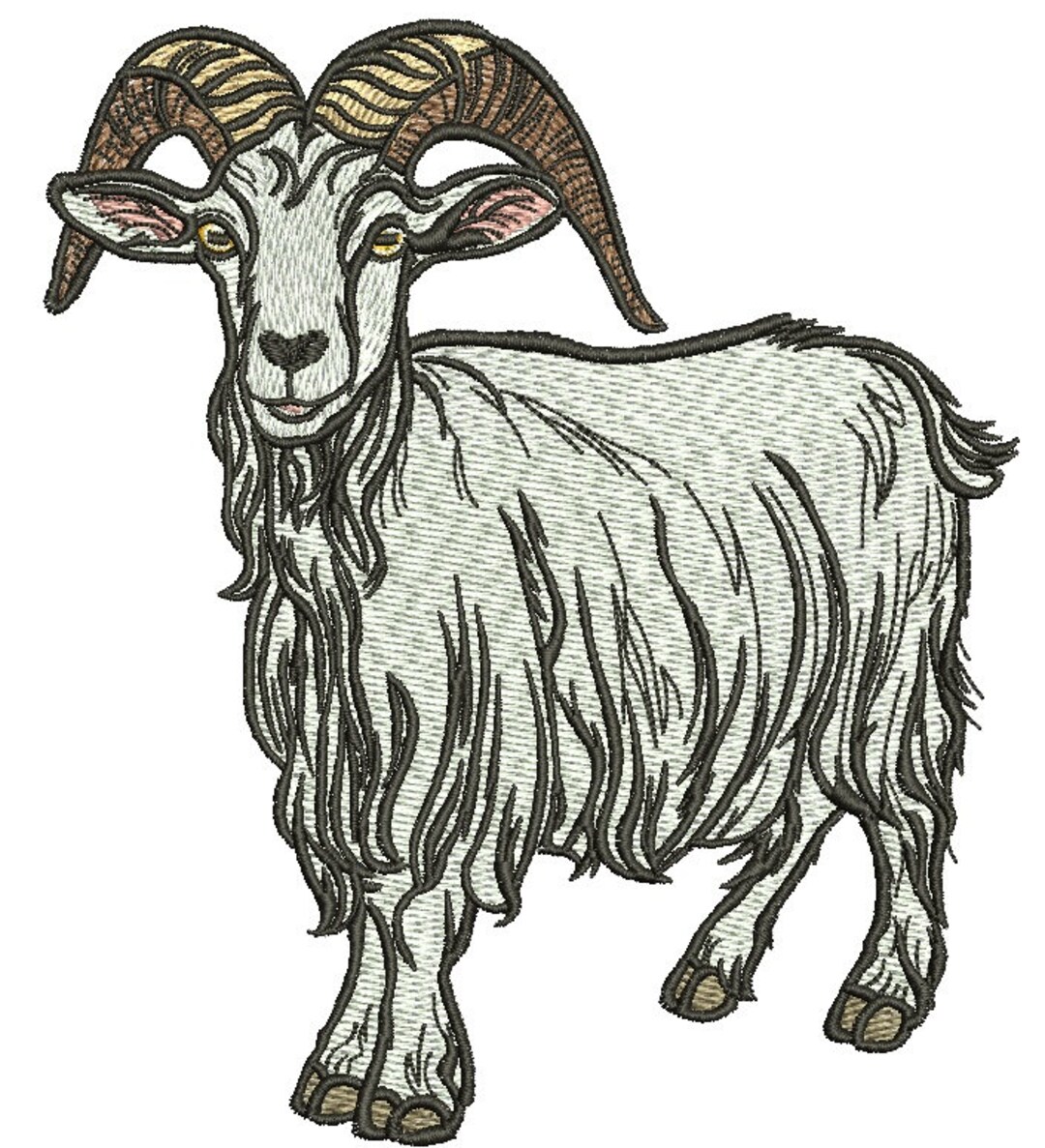 Goat Machine Embroidery Design Tested - Etsy