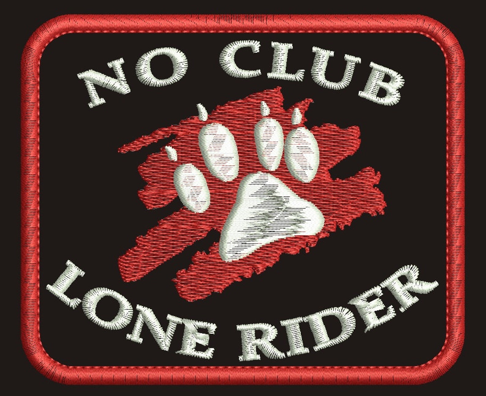 NO CLUB Biker Patch Machine Embroidery Design 10085 Mm - Etsy