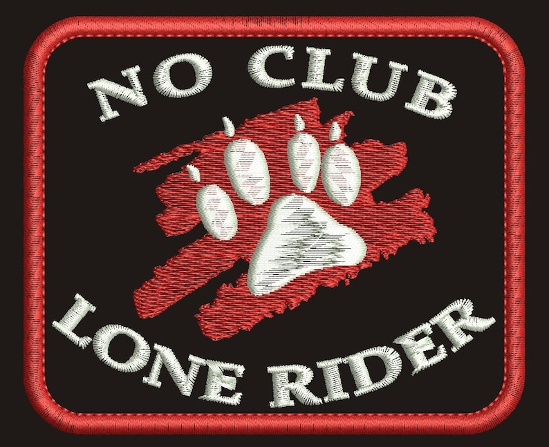 NO CLUB Biker Patch Machine Embroidery Design 10085 Mm - Etsy