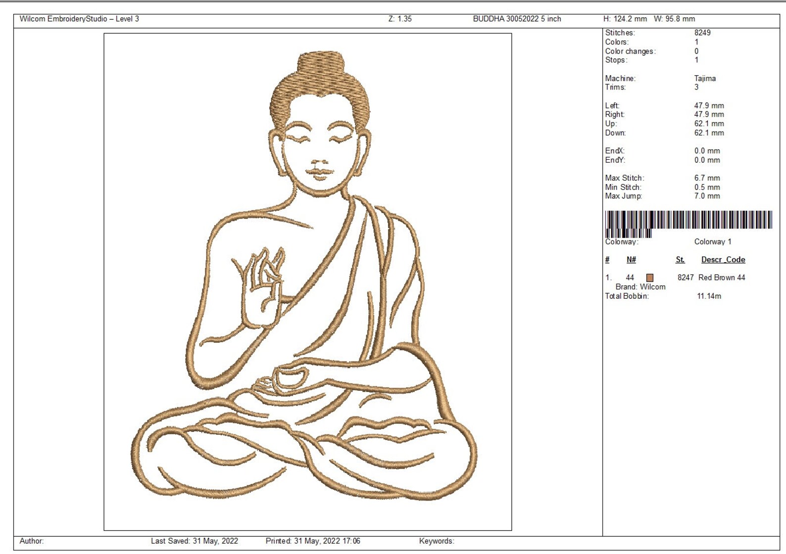 Buddha Machine Embroidery Design - Etsy
