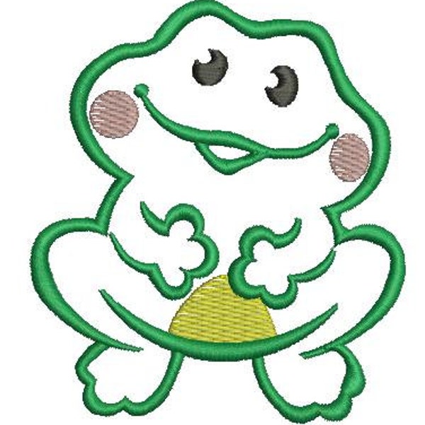 Frog Embroidery - Etsy