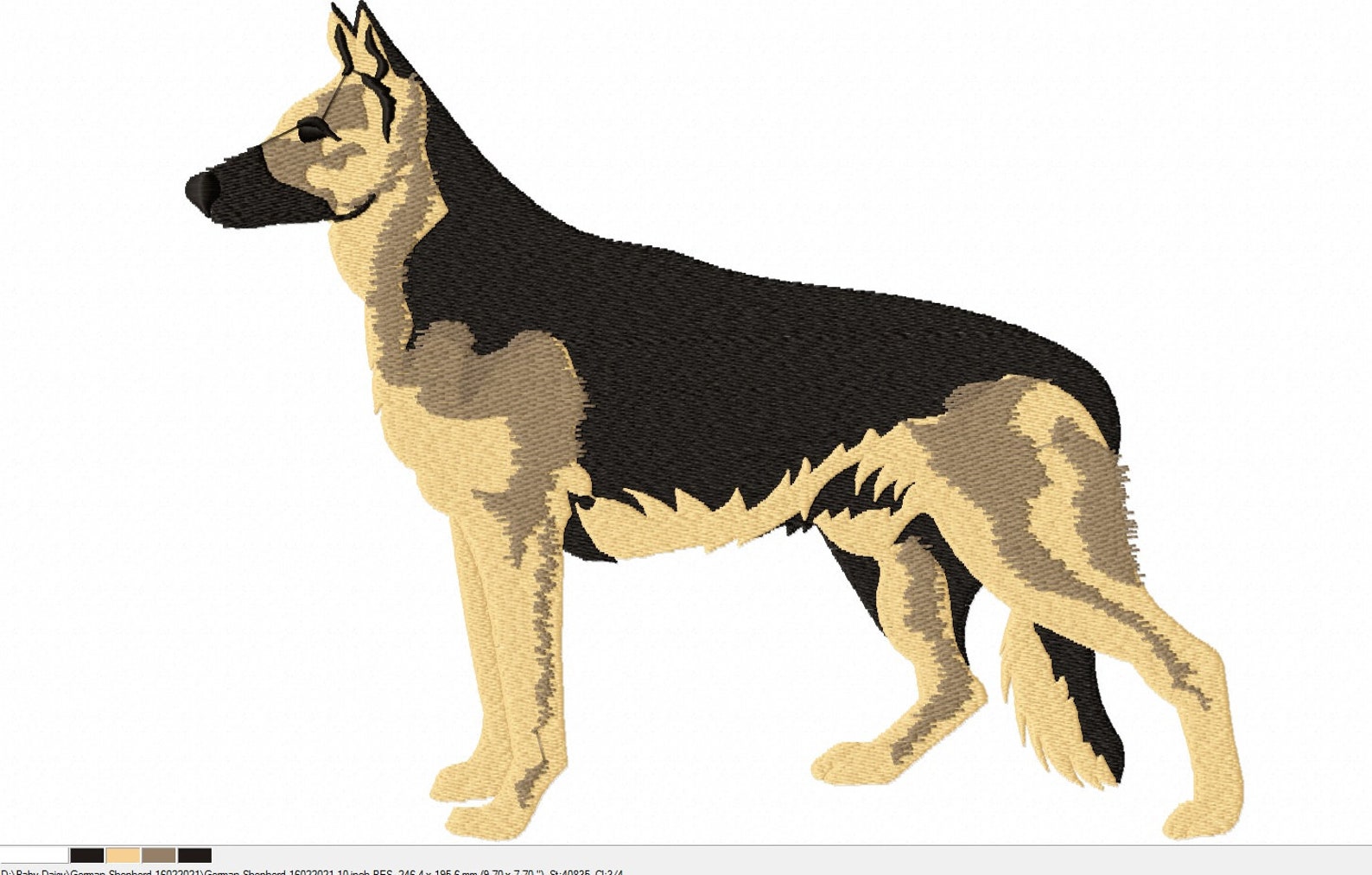 German Shepherd Machine Embroidery Design Instant Download - Etsy