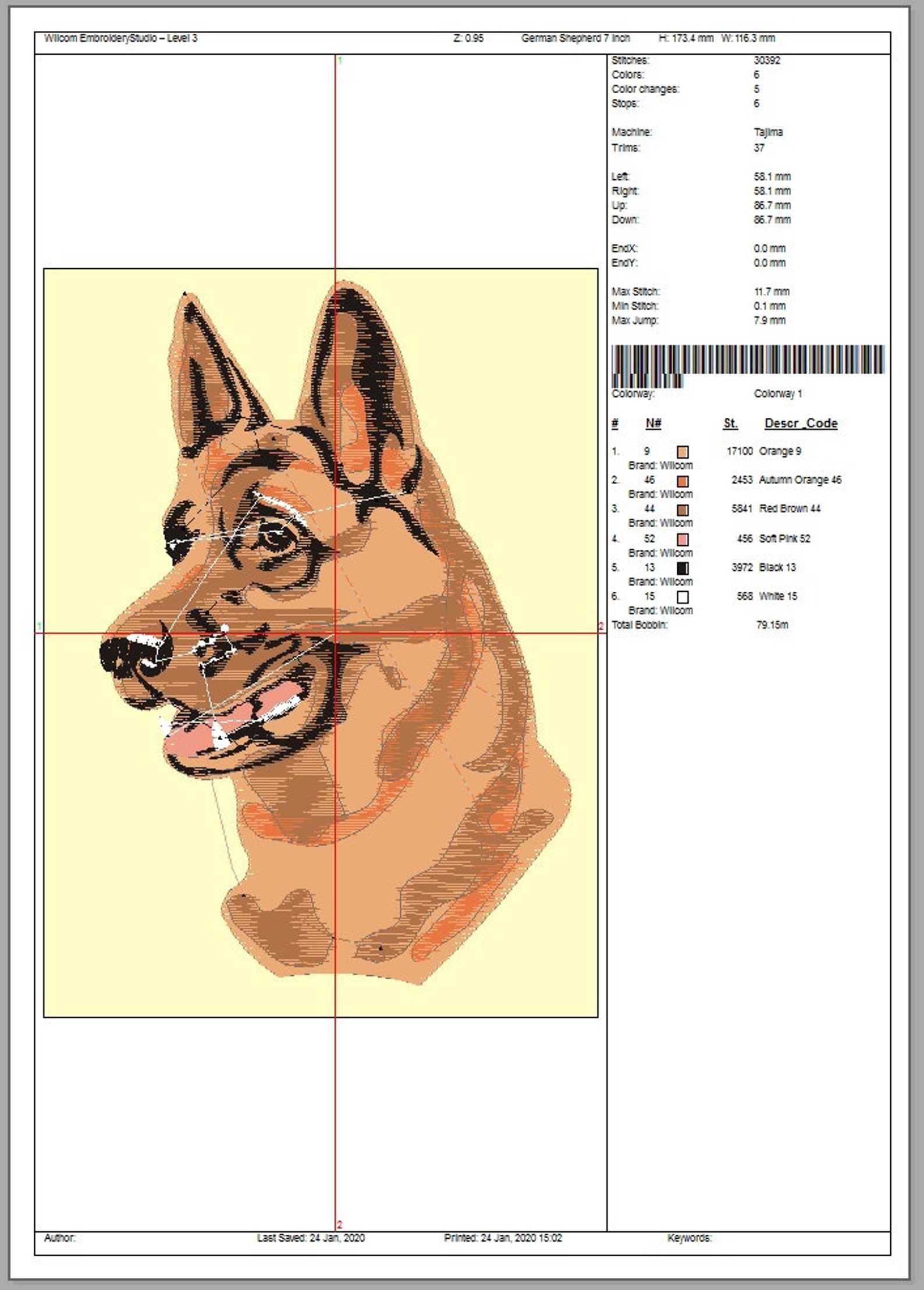 German Shepherd Machine Embroidery Design - Etsy