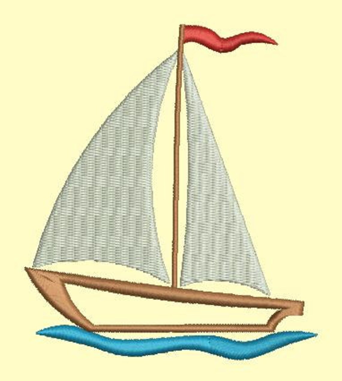 Sailboat 3 Sizes Machine Embroidery Design - Etsy