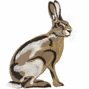 Wild Hare Rabbit Machine Embroidery Design Tested - Etsy