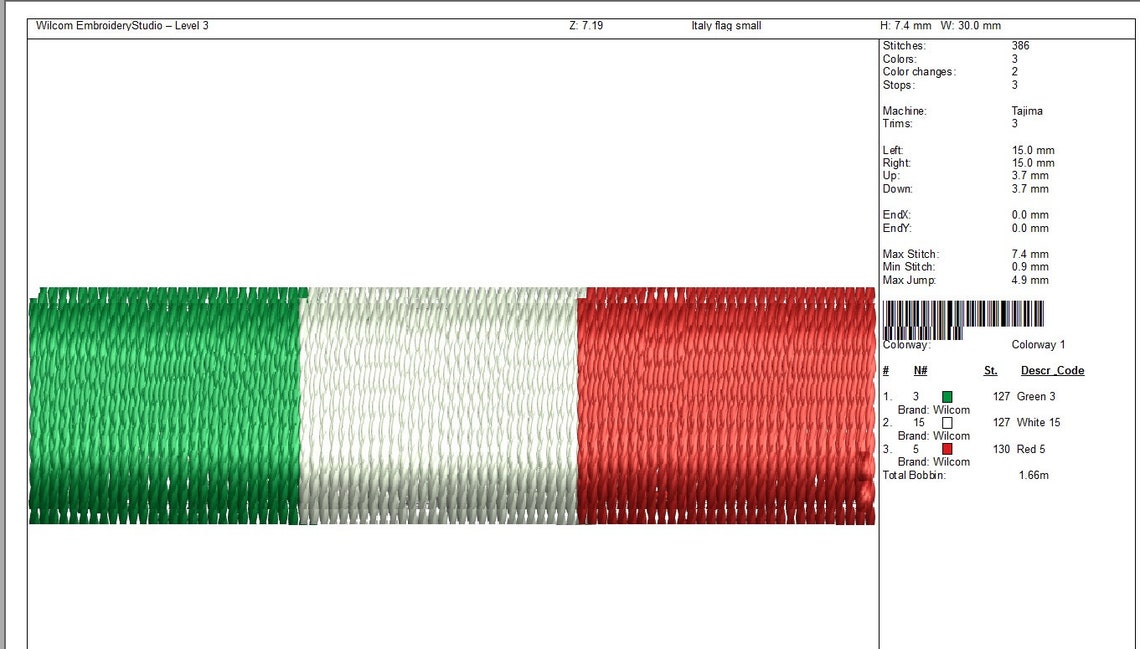 Italy Flag Small Size Machine Embroidery Design Instantly - Etsy