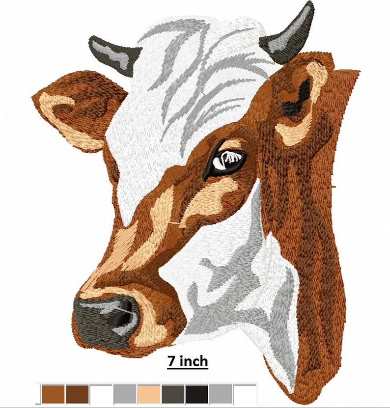 Cow Bull Machine Embroidery Designs INSTANT DOWNLOAD - Etsy