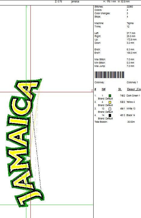 Jamaica Inscription Machine Embroidery Design INSTANT Download - Etsy