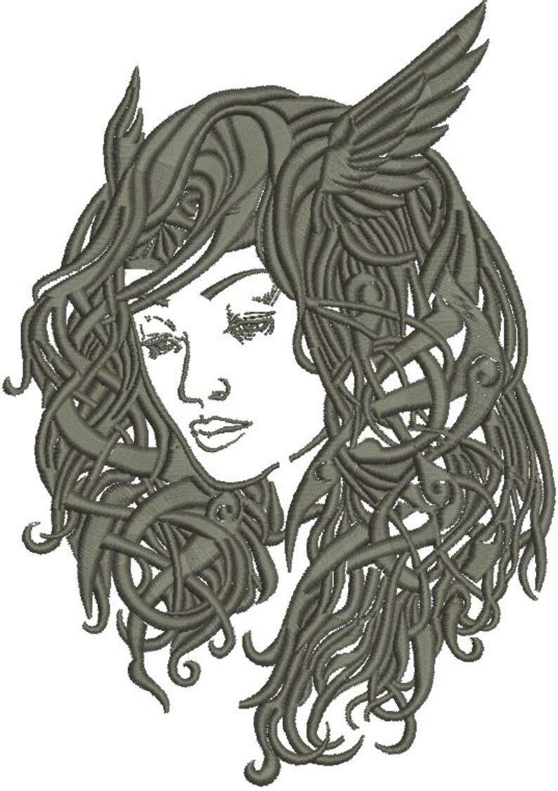 Valkyrie Machine Embroidery Design - Etsy