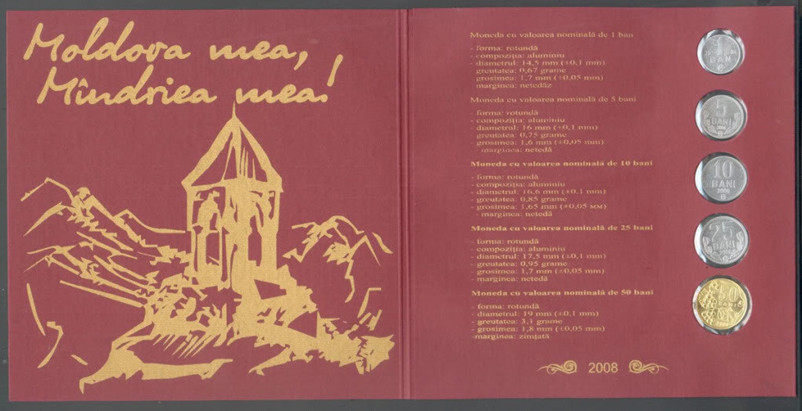 Set of Circulation Coins of Moldova 2008 | Etsy