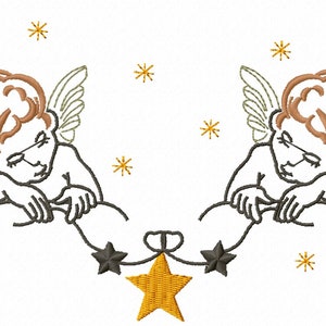 Angels Machine Embroidery Design - Etsy