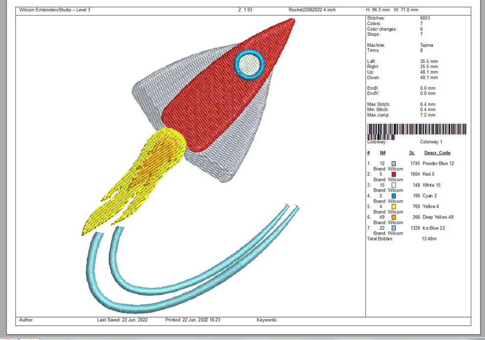 Rocket Machine Embroidery Design - Etsy