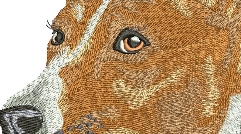 Red Dog Machine Embroidery Design - Etsy
