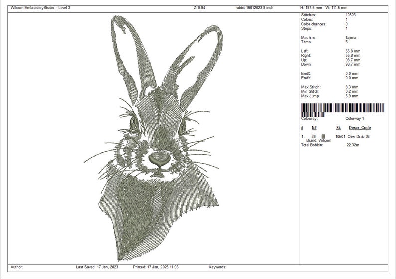 Rabbit Wild Hare Machine Embroidery Design Tested - Etsy