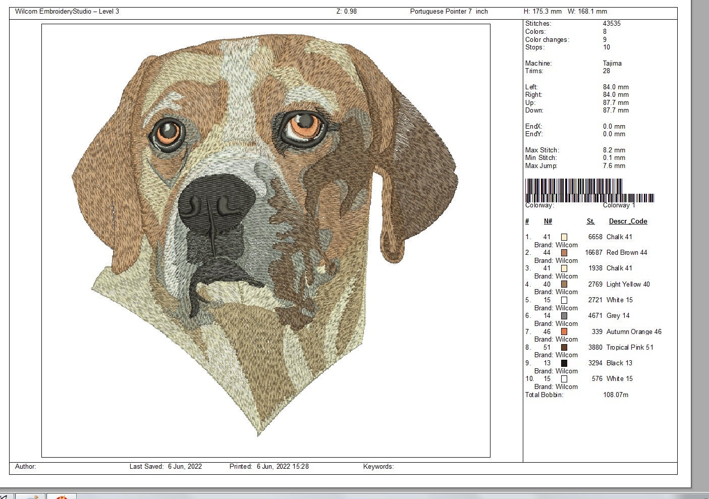 Portuguese Pointer Machine Embroidery Design - Etsy