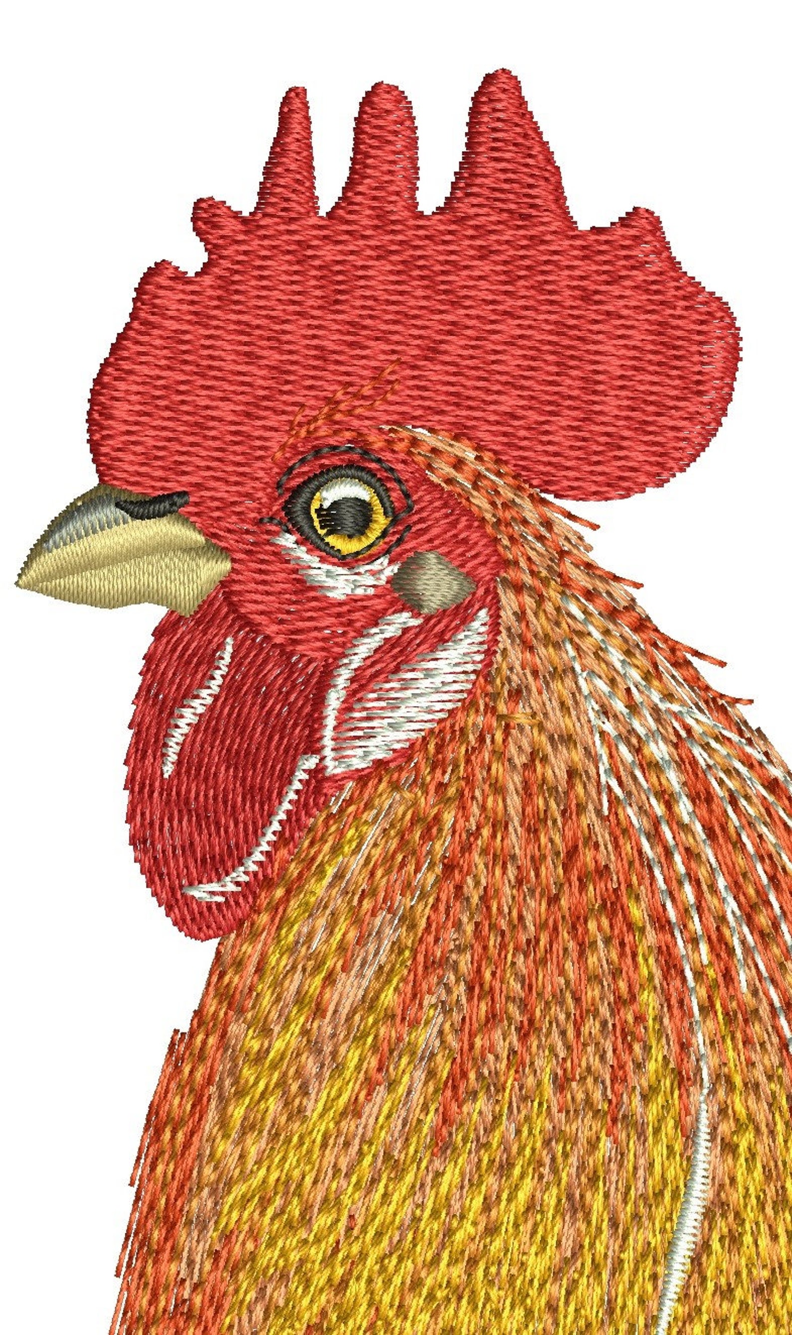 Rooster Machine Embroidery Design - Etsy