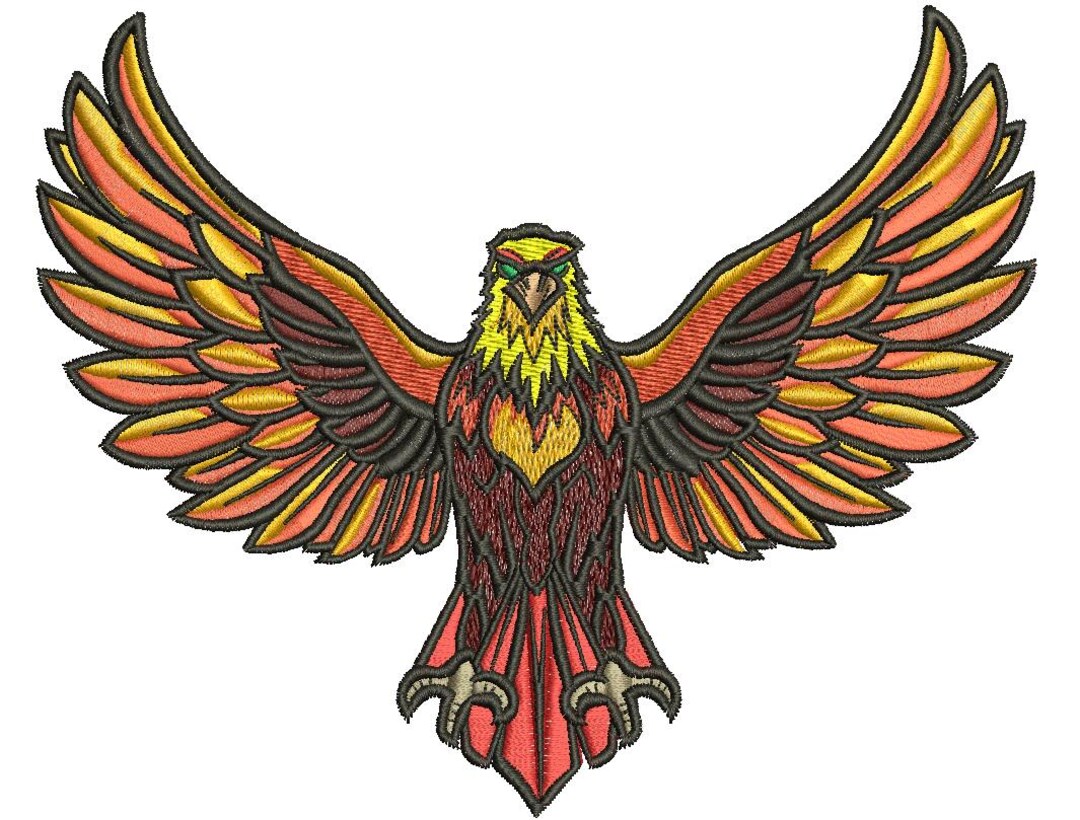 Phoenix Firebird Machine Embroidery Design / INSTANT DOWNLOAD / - Etsy