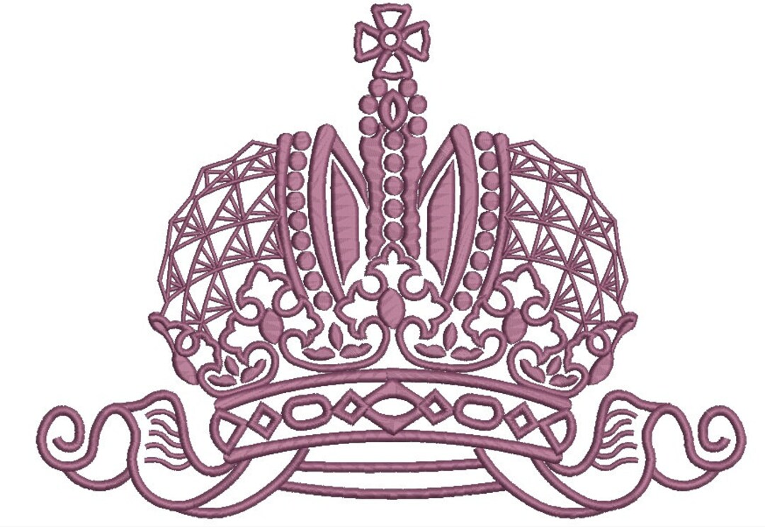 Crown Embroidery Design - Design Tested - Etsy