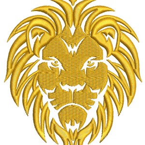Golden Lion Machine Embroidery Design - Tested - Etsy