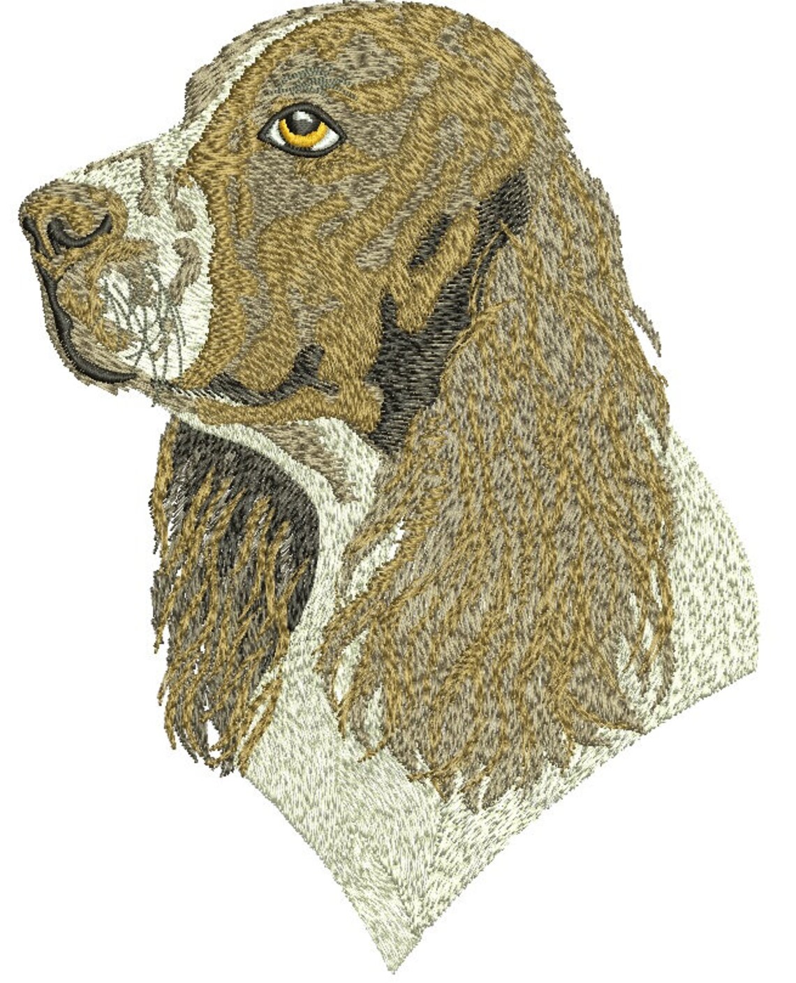 English Springer Spaniel Head Machine Embroidery Design | Etsy