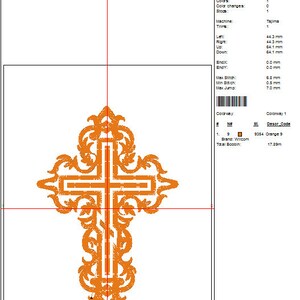 Cross Machine Embroidery Design - Machine Embroidery Design - Etsy