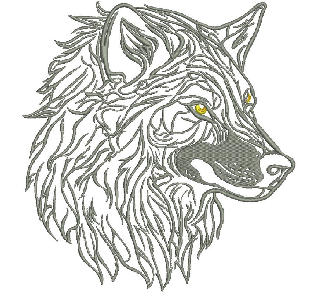 Wolf Embroidery Design / INSTANT DOWNLOAD This is Not a Real Product It ...