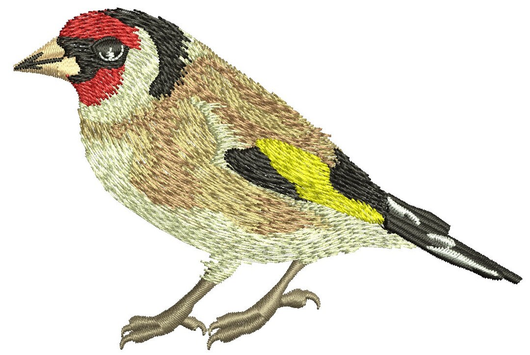 Goldfinch Machine Embroidery Design Tested - Etsy