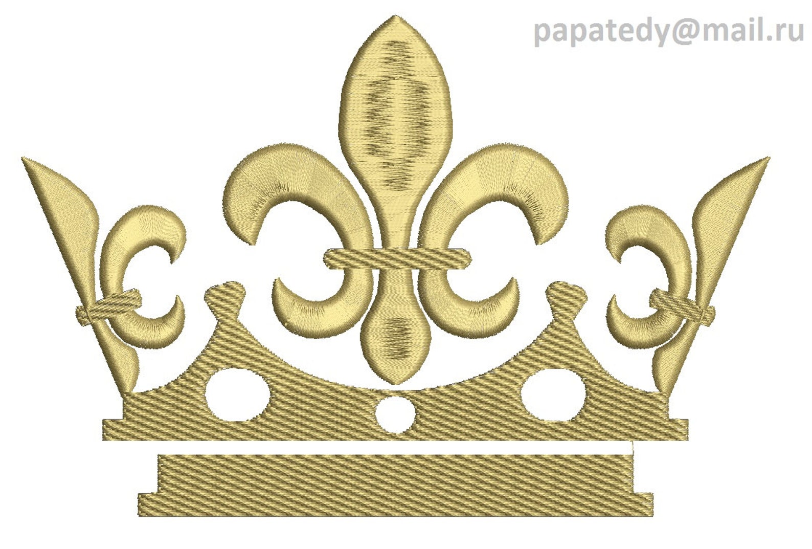 Crown Embroidery Design 3 Sizes | Etsy