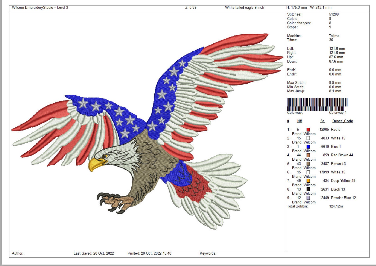 Eagle Embroidery Design Tested - Etsy