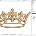 Gold Crown Machine Embroidery Design - Etsy