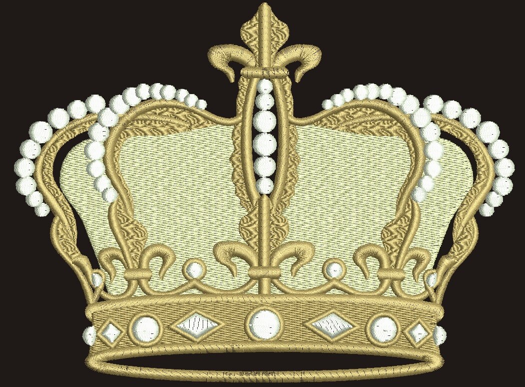 Crown Machine Embroidery Design Instantly Download | Etsy
