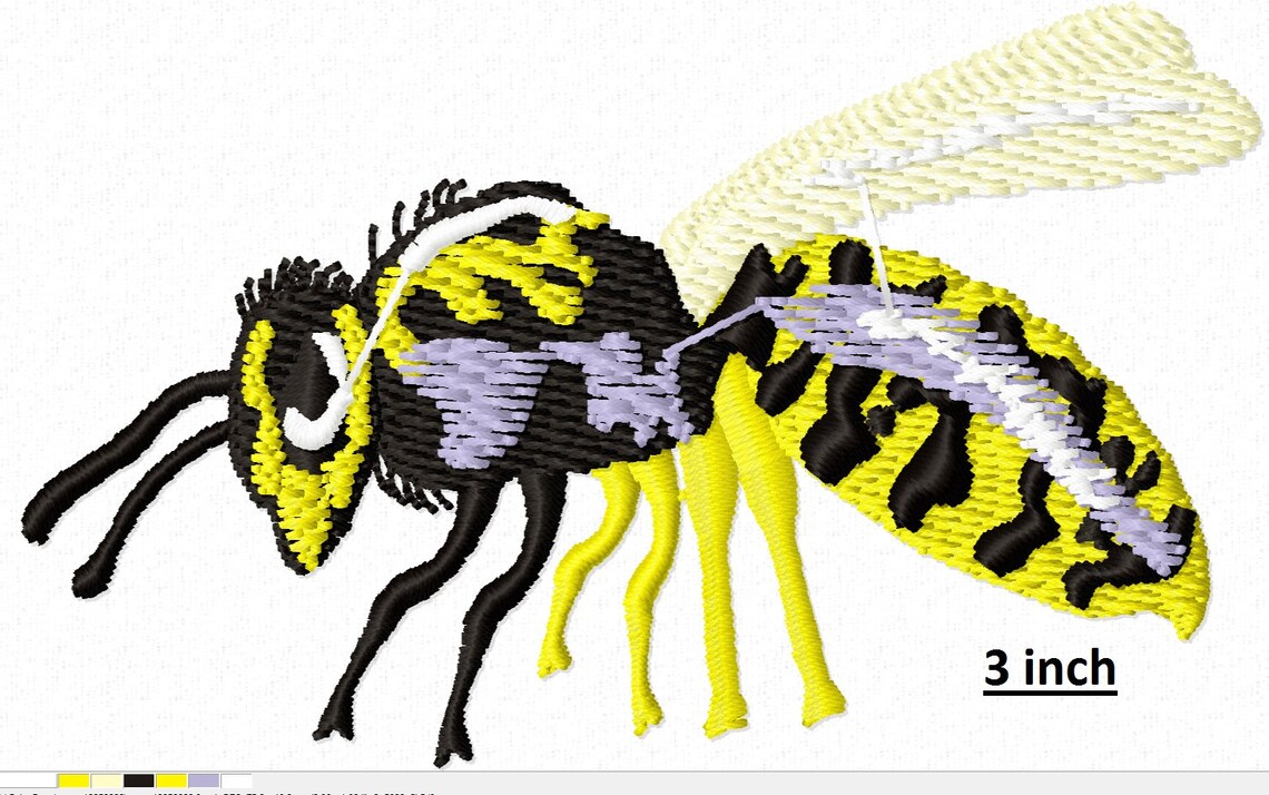 Wasp Machine Embroidery Design - Etsy