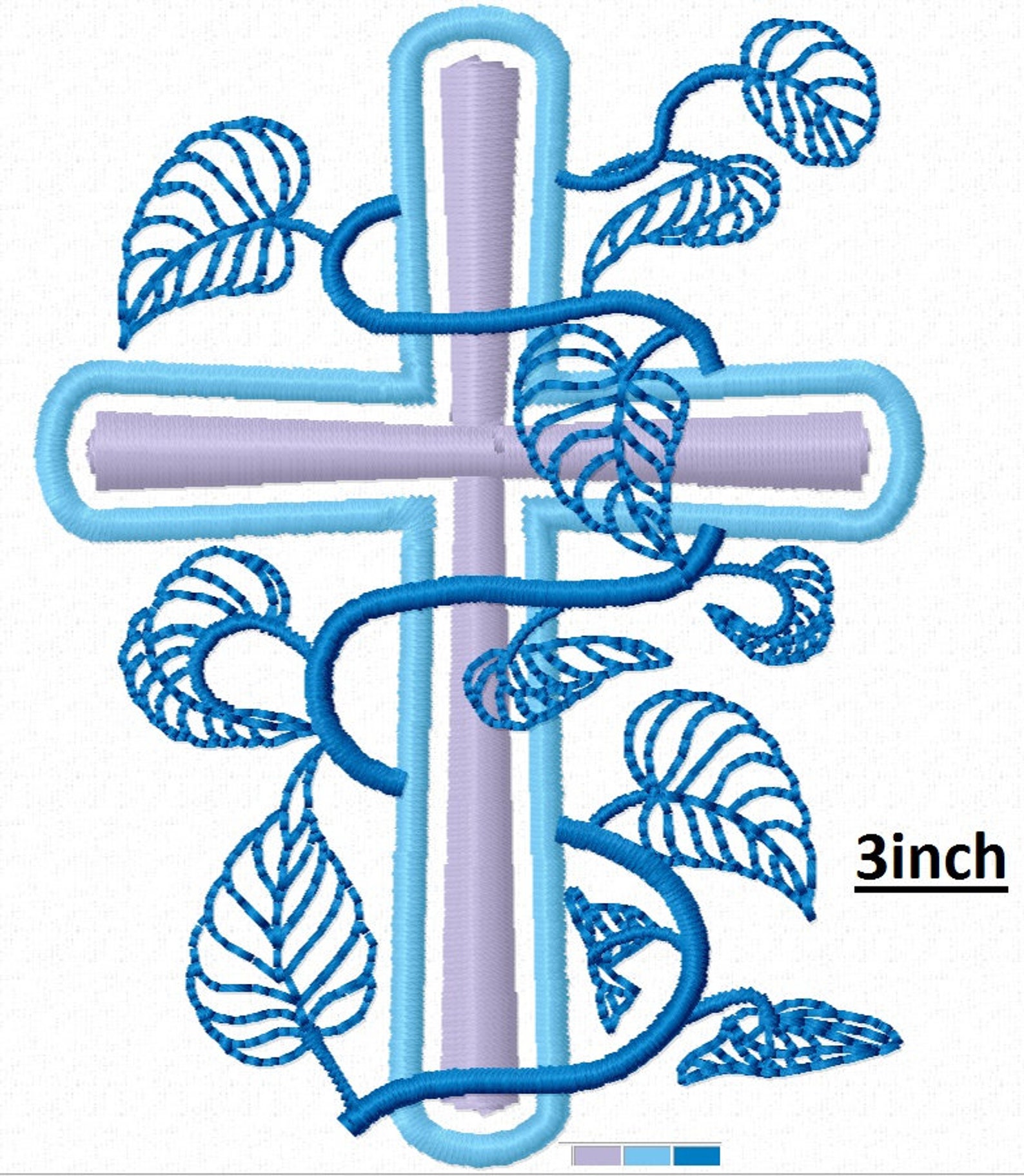 Cross and Floral Ornament Machine Embroidery Design - Etsy