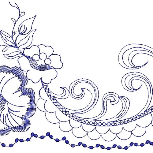Border Embroidery Pattern Festoon Machine Embroidery - Etsy
