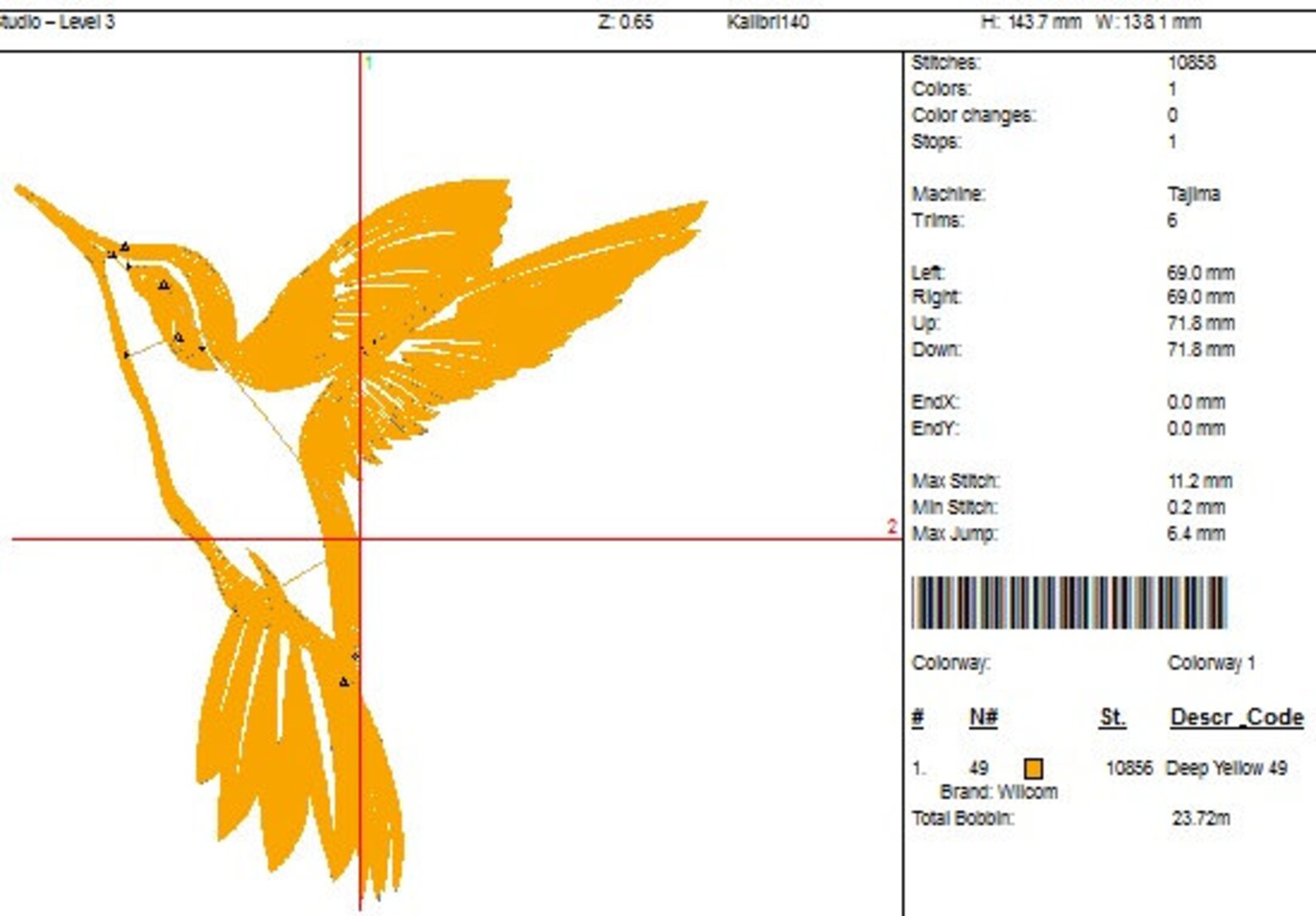 Colibri Machine Embroidery Design Tested - Etsy