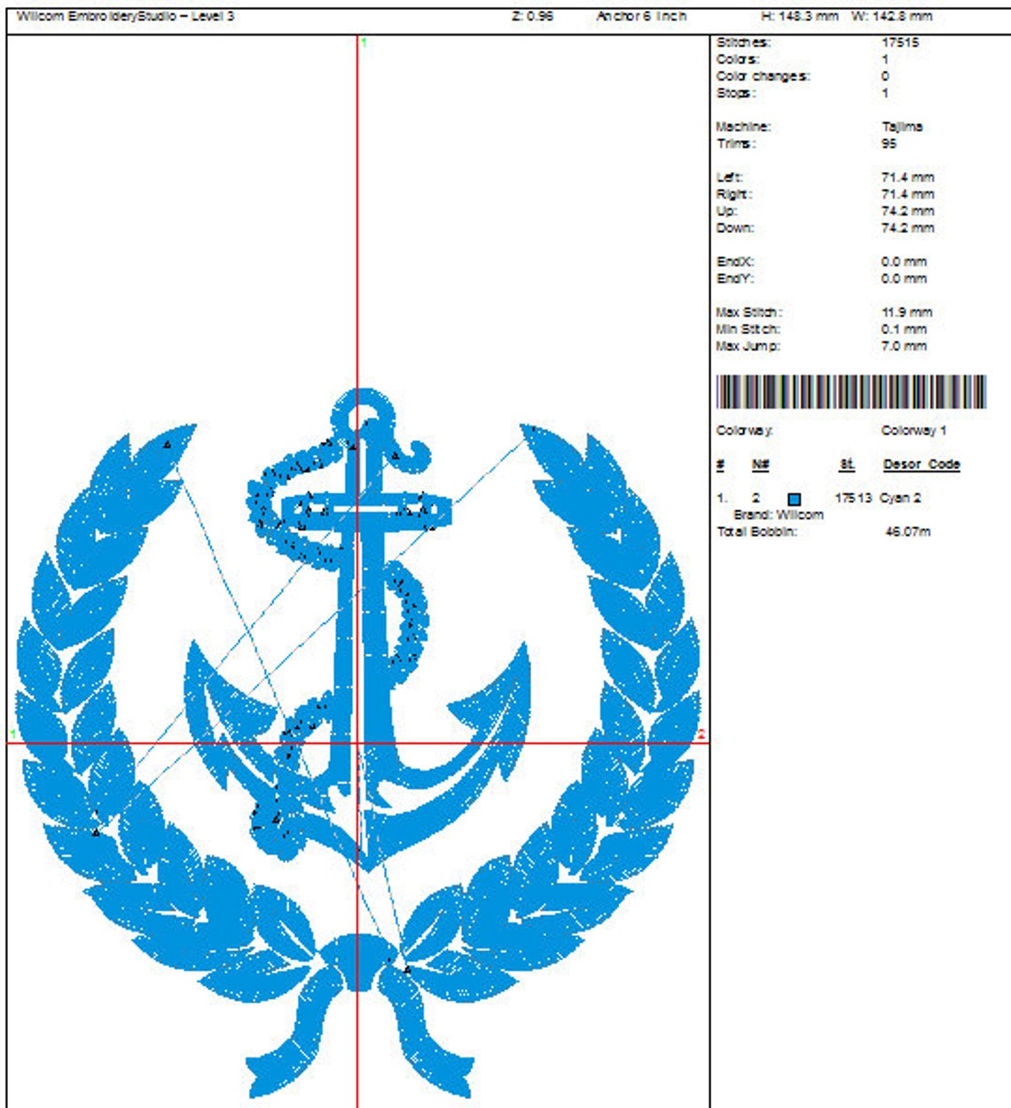 Anchor Embroidery Design Instantly Download - Etsy