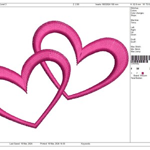 Hearts Machine Embroidery Designs - Etsy
