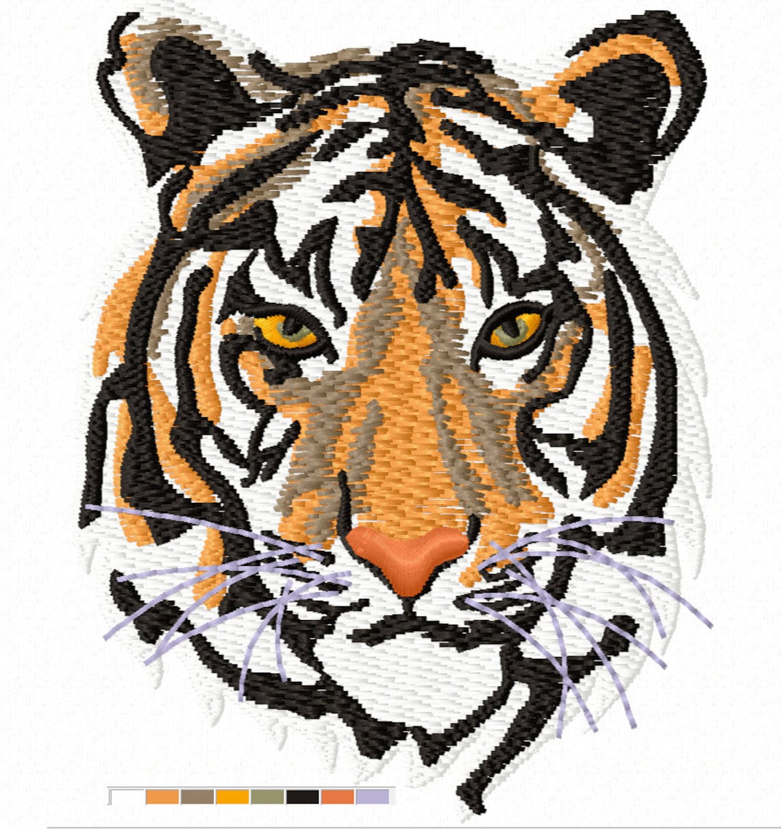 Tiger Machine Embroidery Design Tested - Etsy