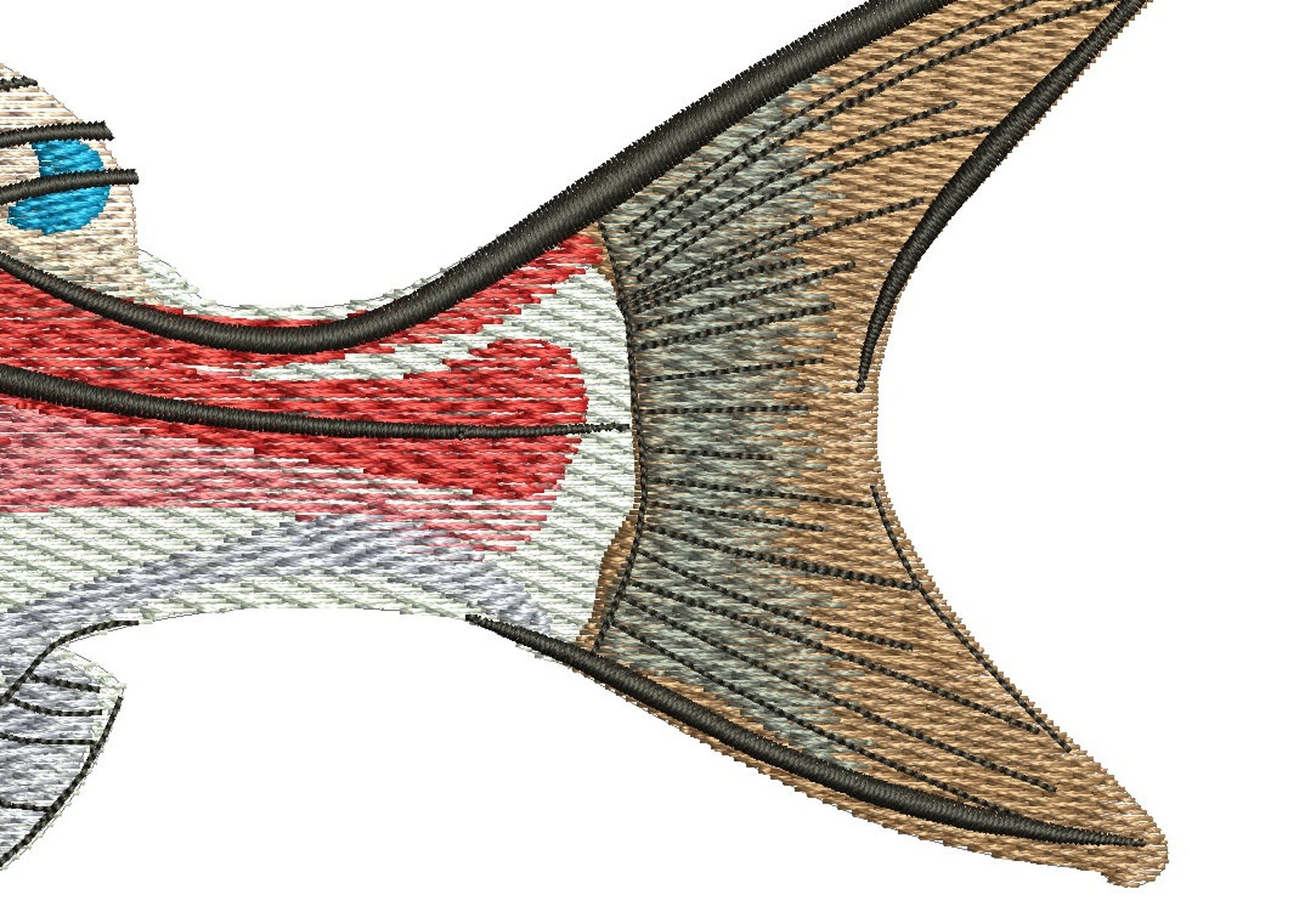 Red Snapper Fish Embroidery Design Instant Download Digital | Etsy