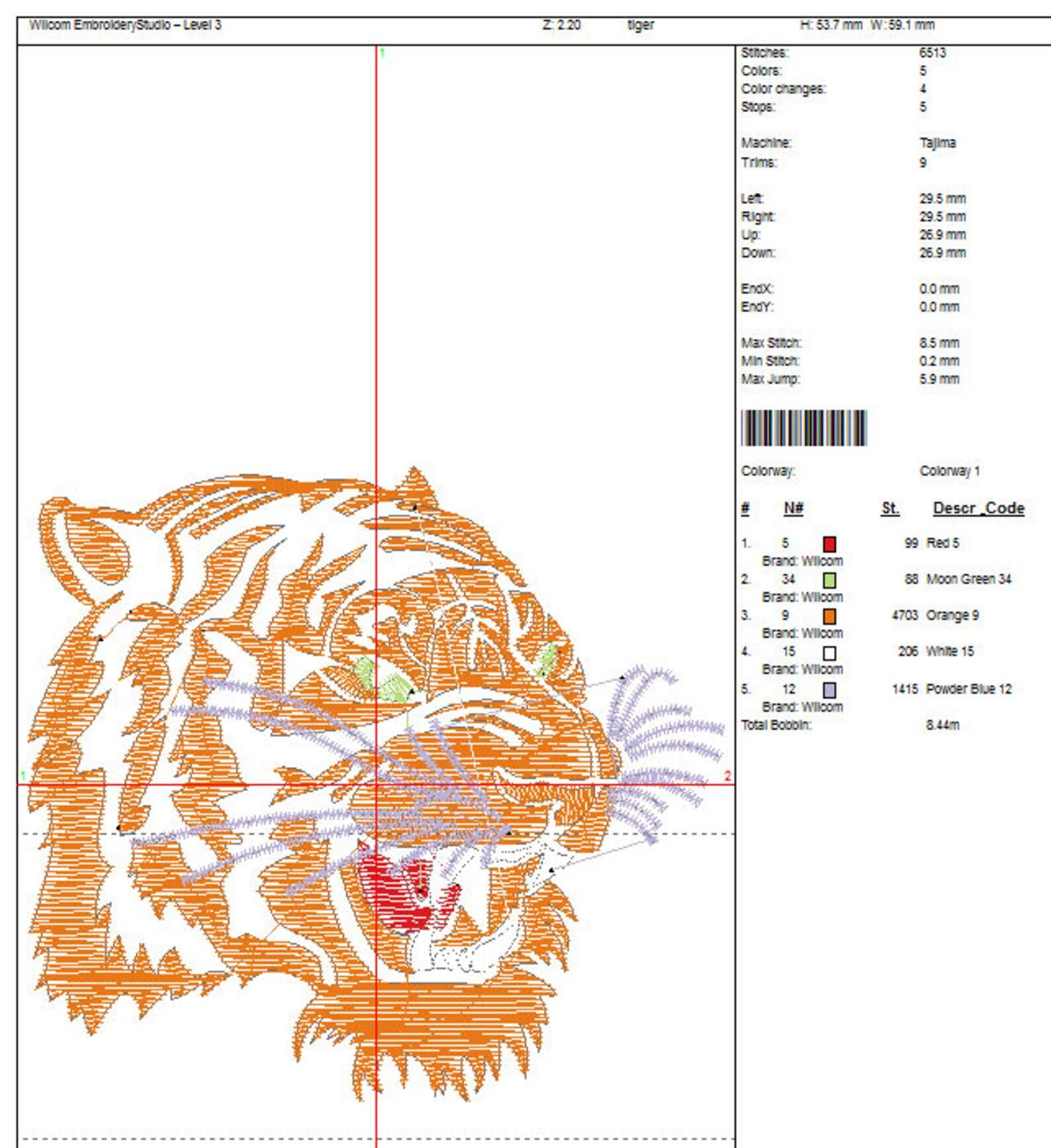 Tiger Machine Embroidery Design Tested | Etsy Canada