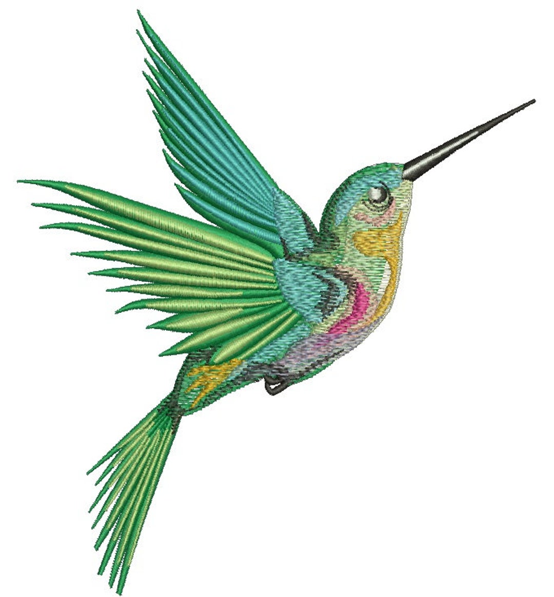 Colibri Machine Embroidery Design Tested - Etsy