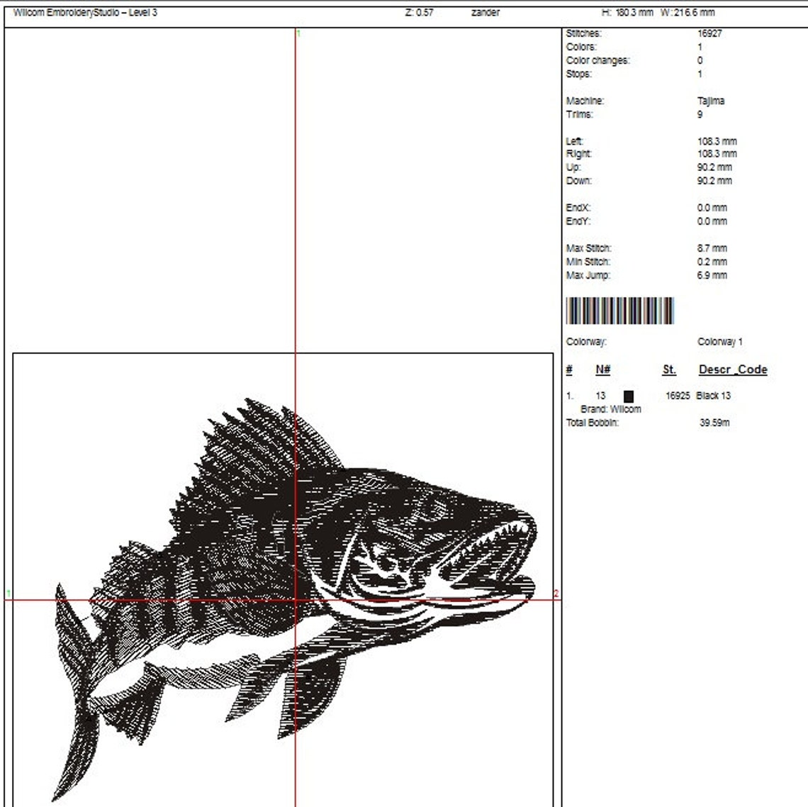 Zander Machine Embroidery Design Instant Download - Etsy