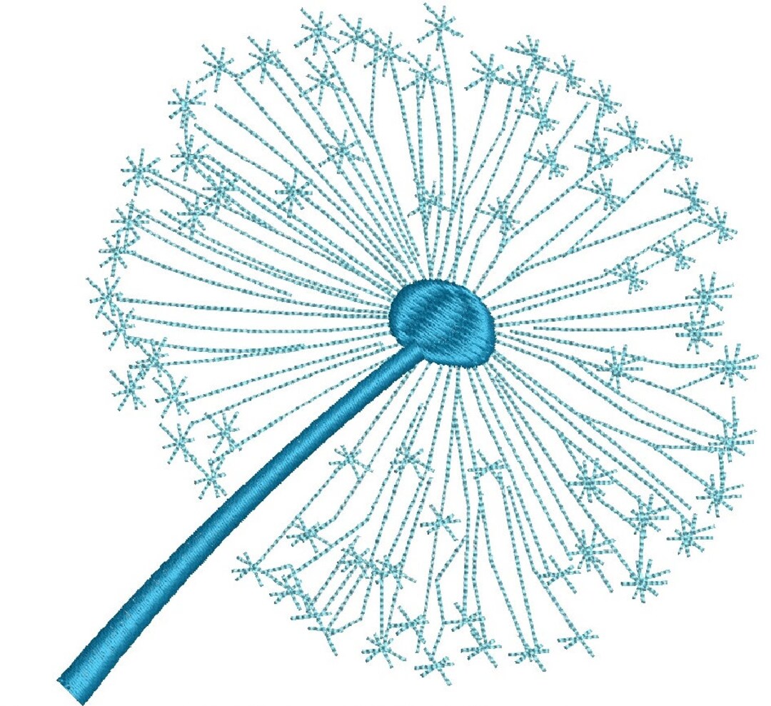 Blowball Dandelion Machine Embroidery Design - Etsy