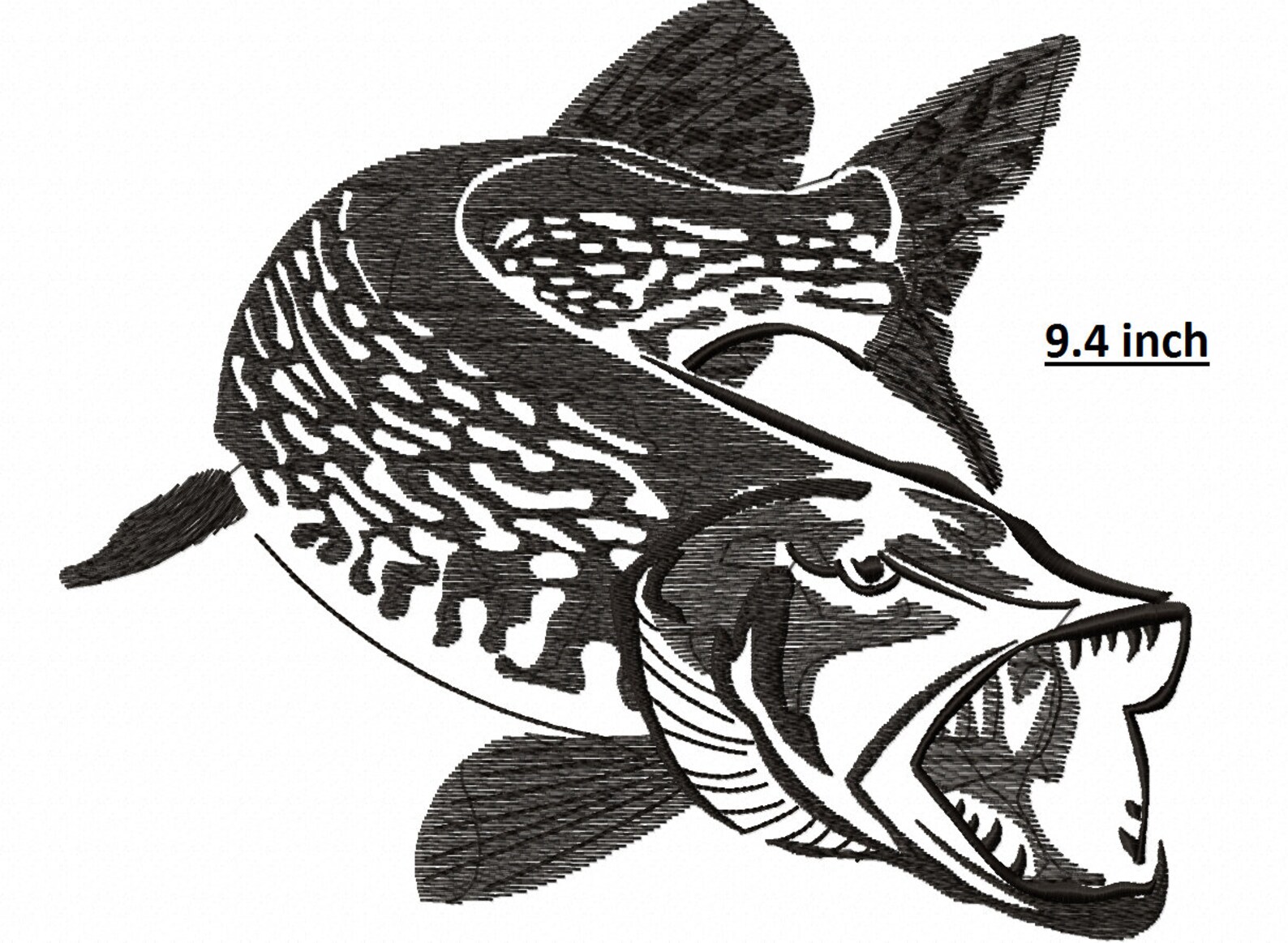 Pike Machine Embroidery Design Instant Download This is a - Etsy