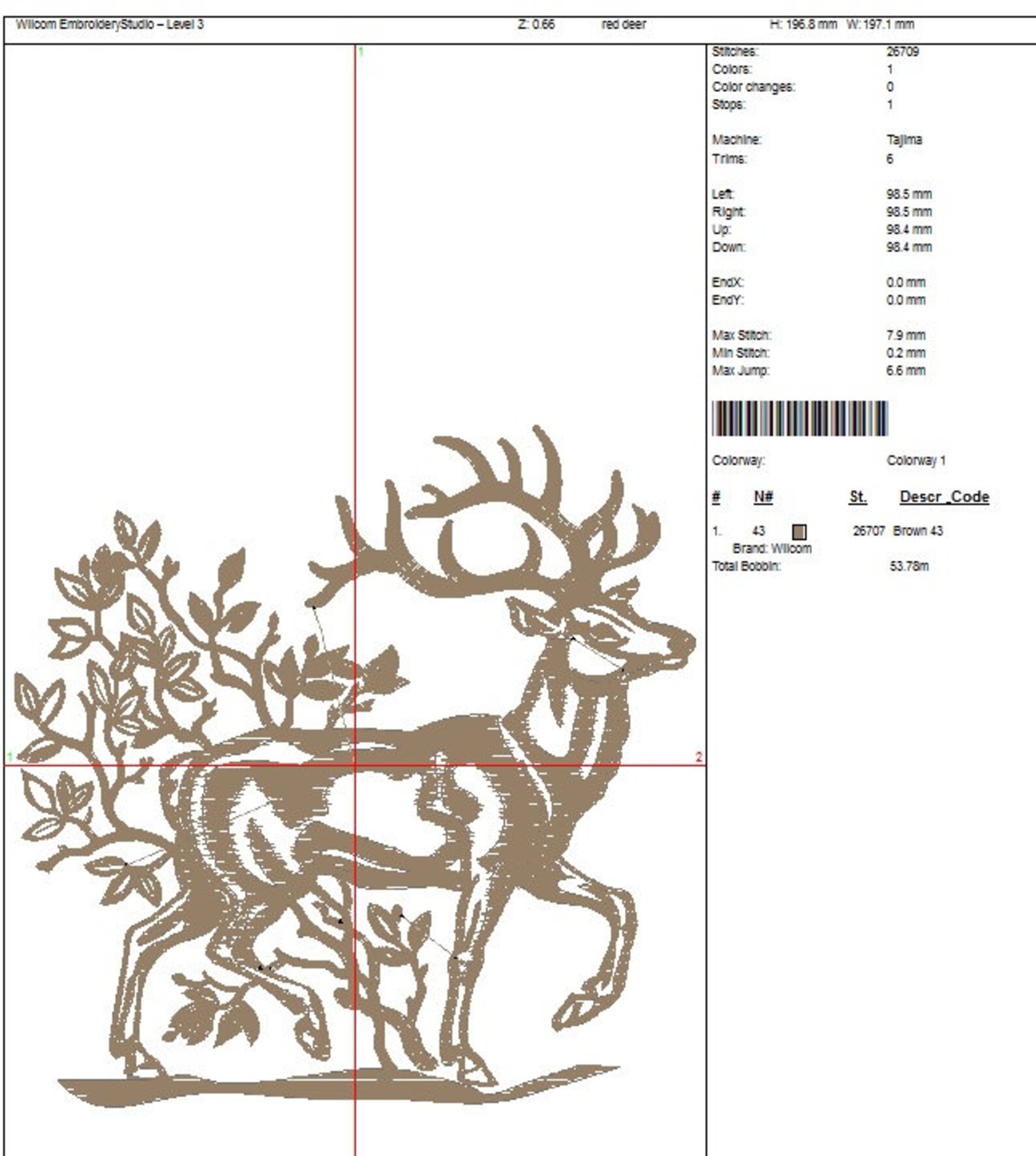 Deer Machine Embroidery Design instant download | Etsy