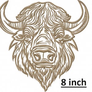 Buffalo Bison Machine Embroidery Design Instant Download - Etsy